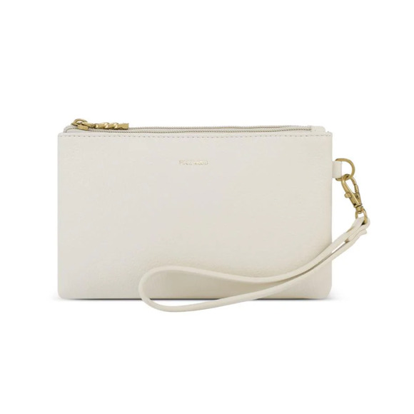 Pixie Mood | Bags | New Pixie Mood Paris Double Zip Pouch Coconut Cream Pebbled | Poshmark